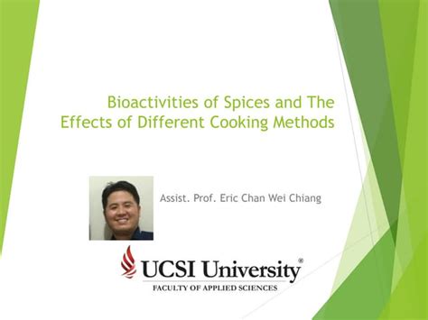 Bioactivities Of Spices And The Effects Of Different Cooking Methods Ppt
