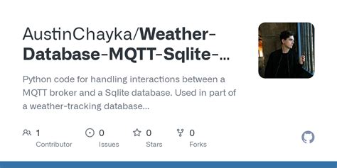 GitHub AustinChayka Weather Database MQTT Sqlite Interfacing Python