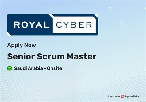 Supportfinity™ On Linkedin Apply For Senior Scrum Master At Royal
