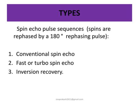 Mri Spin Echo Pulse Sequences Pptx