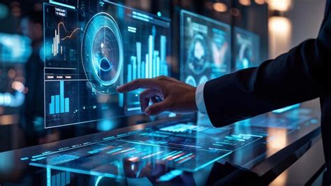 data visualization business analytics digital interface touchscreen
