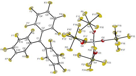 Molecular Structure Of Cc 6 F 5 3 Alotef 5 4 In The Solid