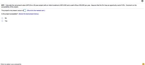 Solved NPV Calculate The Net Present Value NPV For A Chegg