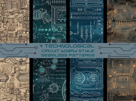 Digital Circuit Board Pattern High Quality Downloadable Paper Pack Seamless Patterns Printable