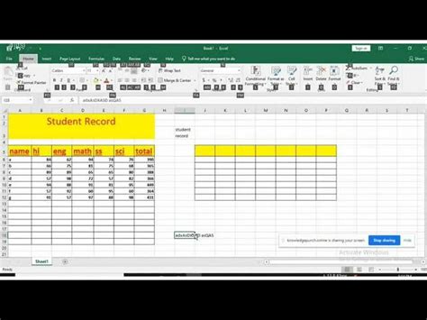 advance excel 2020 tutorial in hindi home menu tab font