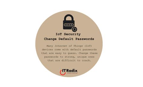 Tech Tip IoT Security Change Default Passwords IT Radix NJ