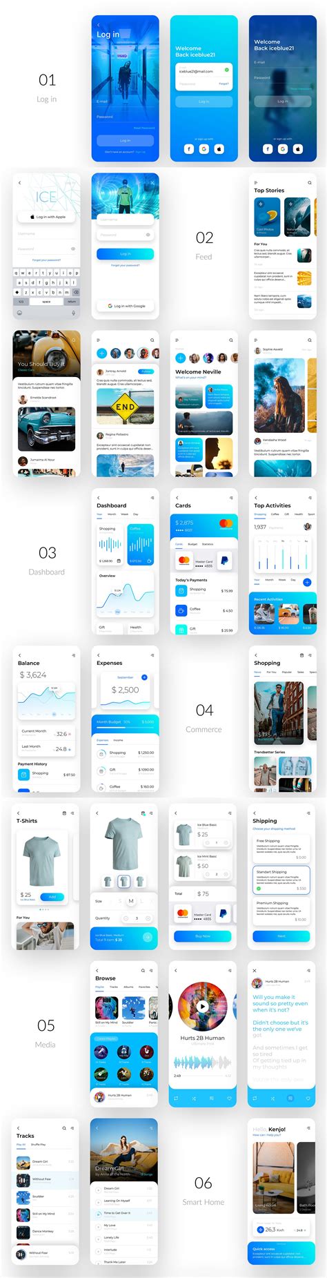 ICE Multipurpose IOS UI Kit Mobile App Design Inspiration App Interface Design App Design Layout