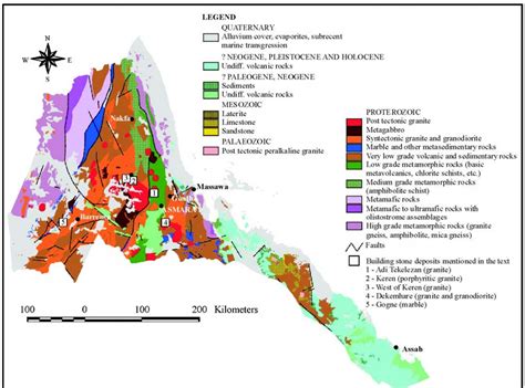 Simplified Geological Map Of Eritrea And Localisation Of