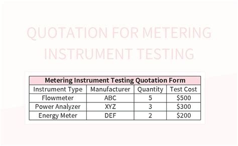 Free Instrument Calibration Templates For Google Sheets And Microsoft Excel Slidesdocs
