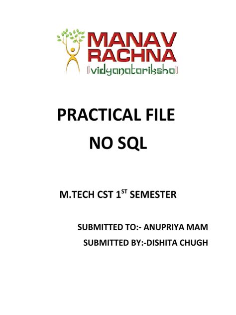 No Sql Practical File Pdf Mongo Db Directory Computing