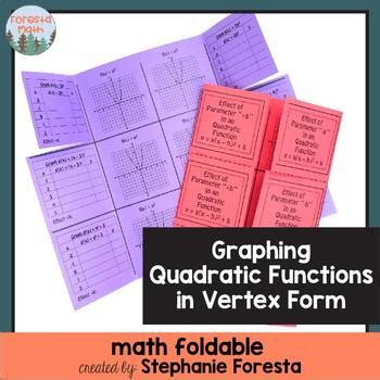 Graphing Quadratic Functions Math Foldable By Foresta Math TPT