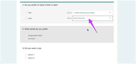 how to add branching in microsoft forms
