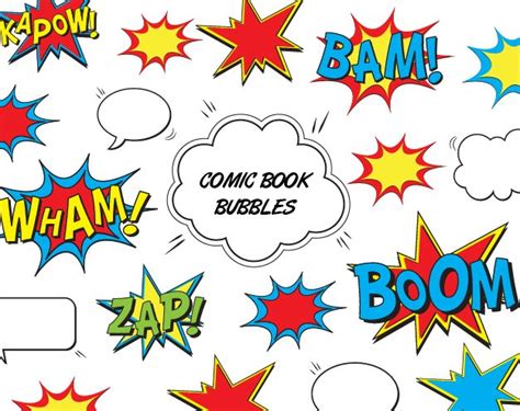 Comic Book Bubbles 83917 Decorations Design Bundles