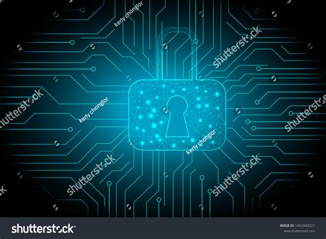 Security Abstract Background Vector Illustration Cyber Stock Vector Royalty Free 1451042027