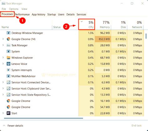 How To Check Which Process Is Consuming More Cpu In Windows 11