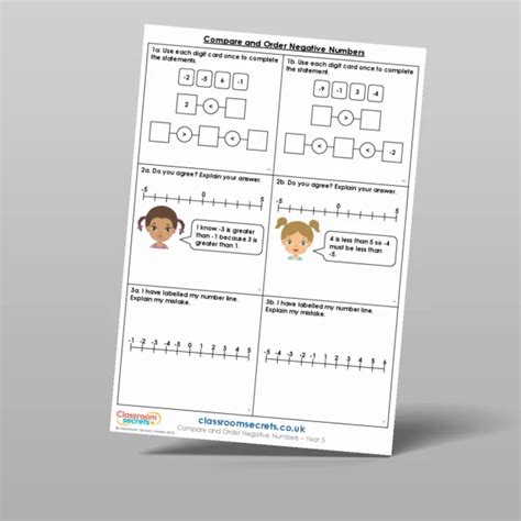 Compare And Order Negative Numbers Reasoning And Problem Solving Resource Classroom Secrets