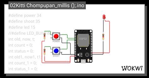 02Kitti Chompupan Millis Ino Wokwi ESP32 STM32 Arduino Simulator
