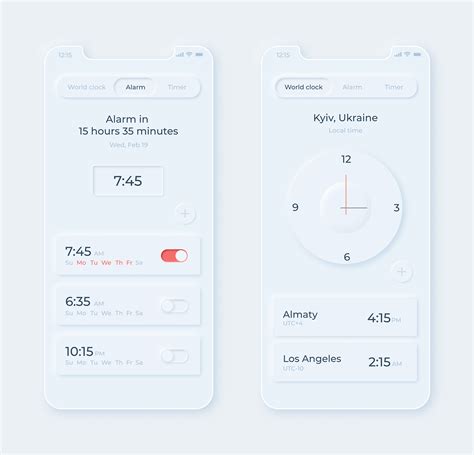 Neumorphism Ui Clock Design On Behance