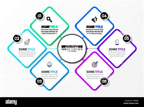 Infographic Template With Icons And 6 Options Or Steps Rectangles Can