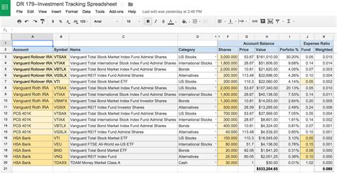 Google Finance Spreadsheet Template Google Spreadshee Google Spreadsheet Expenses Template