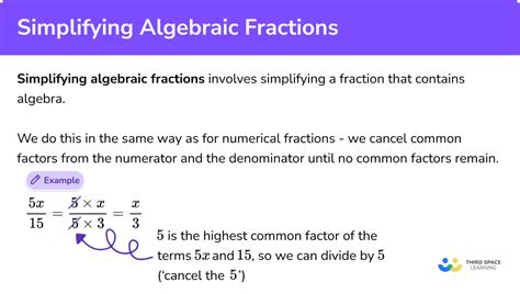 fraction rules cheat sheet