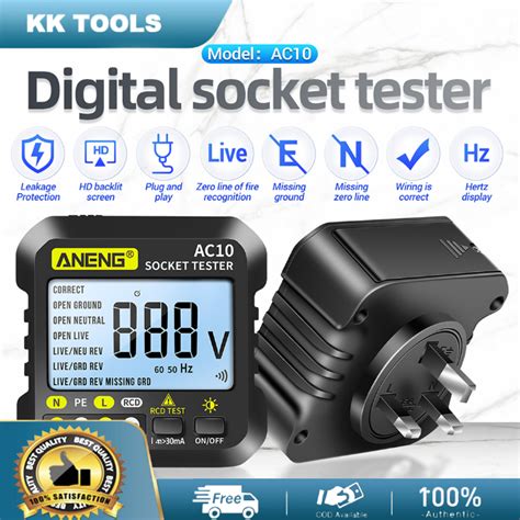 Digital Socket Tester Aneng Ac10 Household Plug Detector Polarity Phase Digital Socket Tester Aneng Ac10 Household Plug Detector Polarity Phase