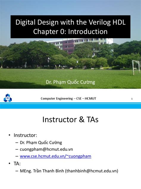 Digital Design With The Verilog Hdl Chapter 0 Introduction Dr Phạm