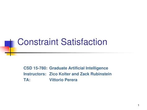 Ppt Constraint Satisfaction Powerpoint Presentation Free Download