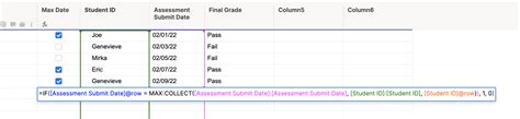 Return Value Based On Date Column Primary Column Maxcollect
