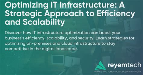 Optimizing It Infrastructure A Strategic Approach To Efficiency And Scalability Reyem Tech