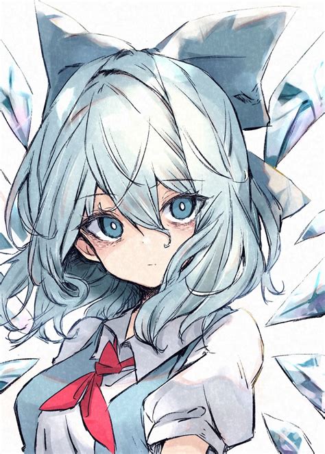 Cirno Chino Art Style Anime Cloud Drawing Cirno Touhou Pfp