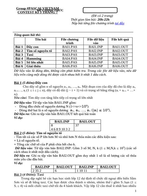Tin Pascal đề Thi Nhóm Pdf