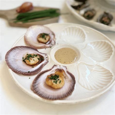 Bessin Scallop Plate Ceramic Seafood Serving Plate Malmaison