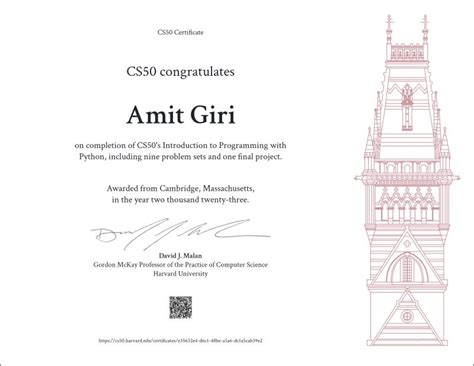 Amit Giri On Linkedin Python Programming Cs50 Continuouslearning