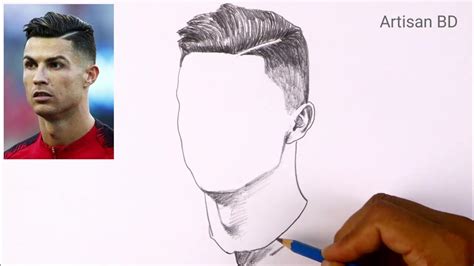 how to draw cristiano ronaldo step by step youtube