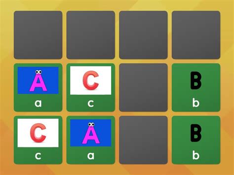 Alphabet Abcdef Matching Pairs