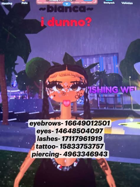 Headless Face Codes Eyebrows Eyes Lashes Piercings And Tattoo For