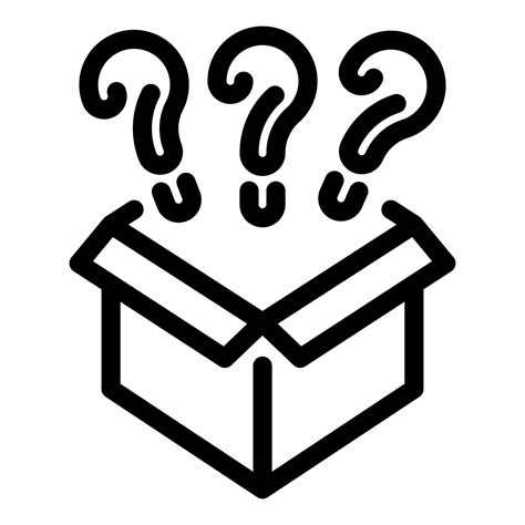 Open Box With Question Marks Appearing From Within 47051164 Vector Art