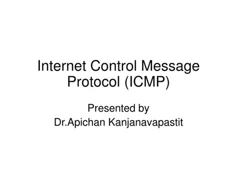 PPT Internet Control Message Protocol ICMP PowerPoint Presentation ID 4099091