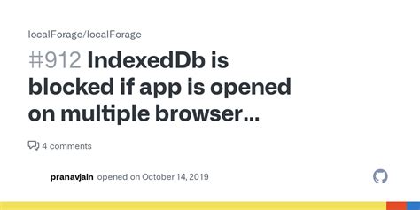 indexeddb is blocked if app is opened on multiple browser tabs · issue