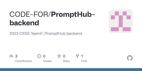 GitHub CODE FOR PromptHub Backend 2023 CSSE TeamF PromptHub Backend