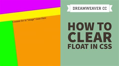 How To Clear Float In Css In Dreamweaver Cc 2734 Dezign Ark