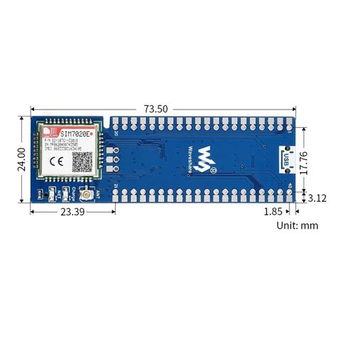 Waveshare Sim E Nb Iot Module For Raspberry Pi Pico Ws