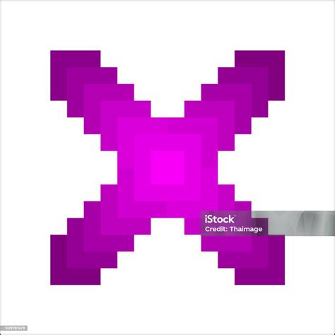 Purple X Check Mark Icon Isolated On White Background Vector Stock