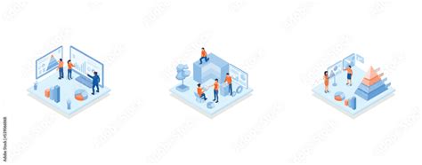 Conceptual Template With People Analyzing Charts Diagrams Graphs