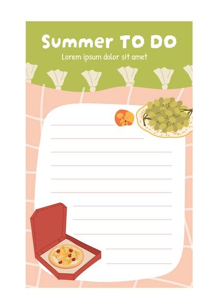 Premium Vector Summer Planner Vector Concept
