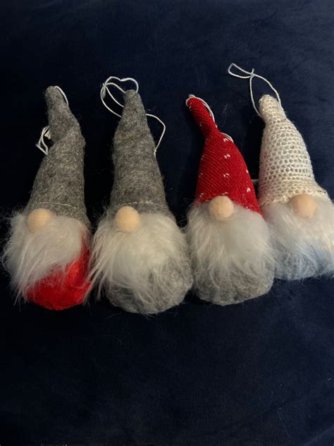 Christmas Gonks Small Hangable Gonks For The Christmas Tree Etsy Uk