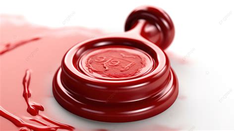 아래에 액체가 있는 빨간색 밀랍 봉인 흰색 배경에 3d 빨간색 왁 스 물개 고화질 사진 사진 배경 일러스트 및 사진 무료 다운로드 Pngtree