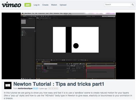 Motion Design Tutorial Using Newton Physics Engine Plug In For After