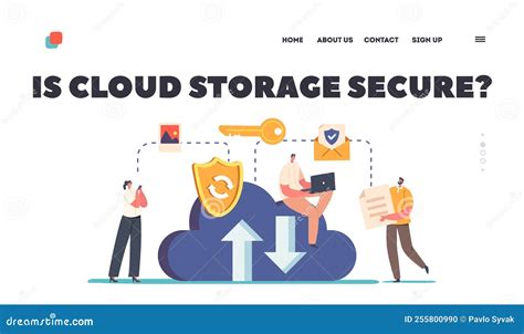 secure cloud storage landing page template people use digital web